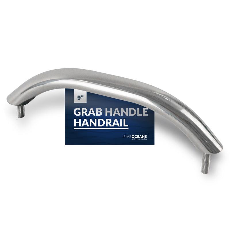 9" Stainless Steel Grab Handle w/ Studs | Five Oceans | Canadian Marine ...